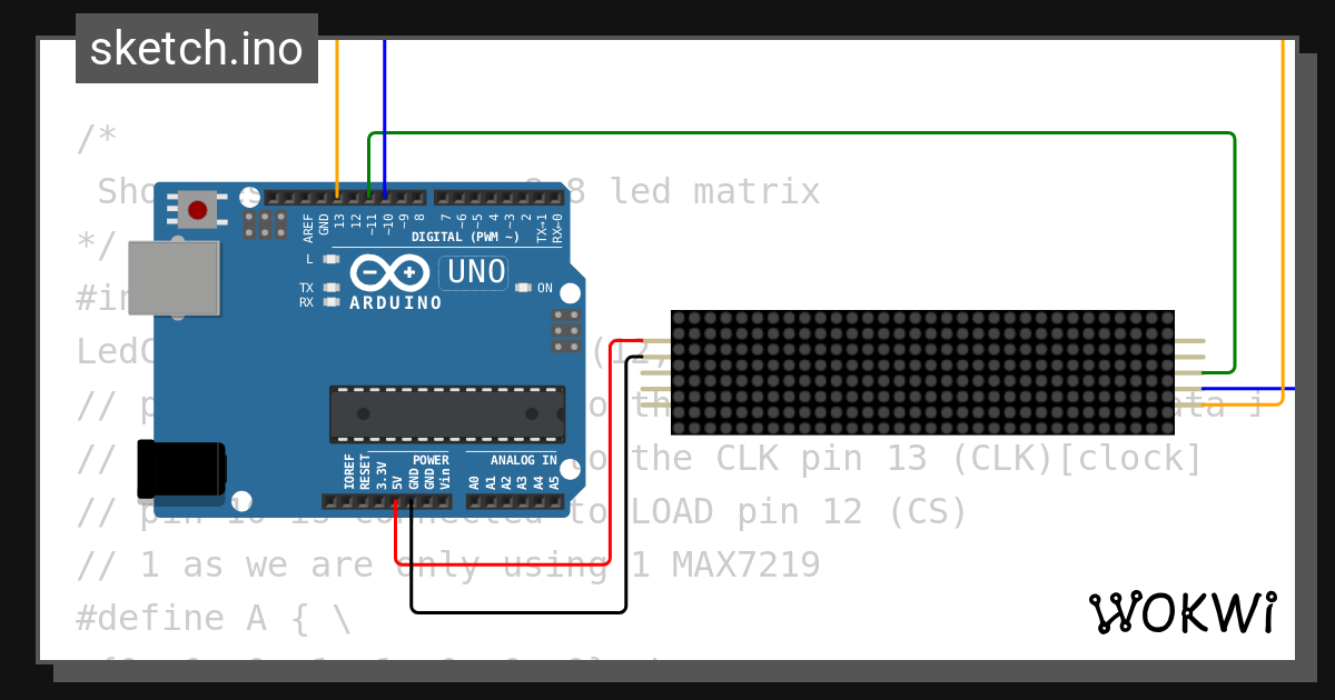 Lab A4 Task 1 Led Matrix Animation Wokwi Esp32 Stm32 Arduino 2611