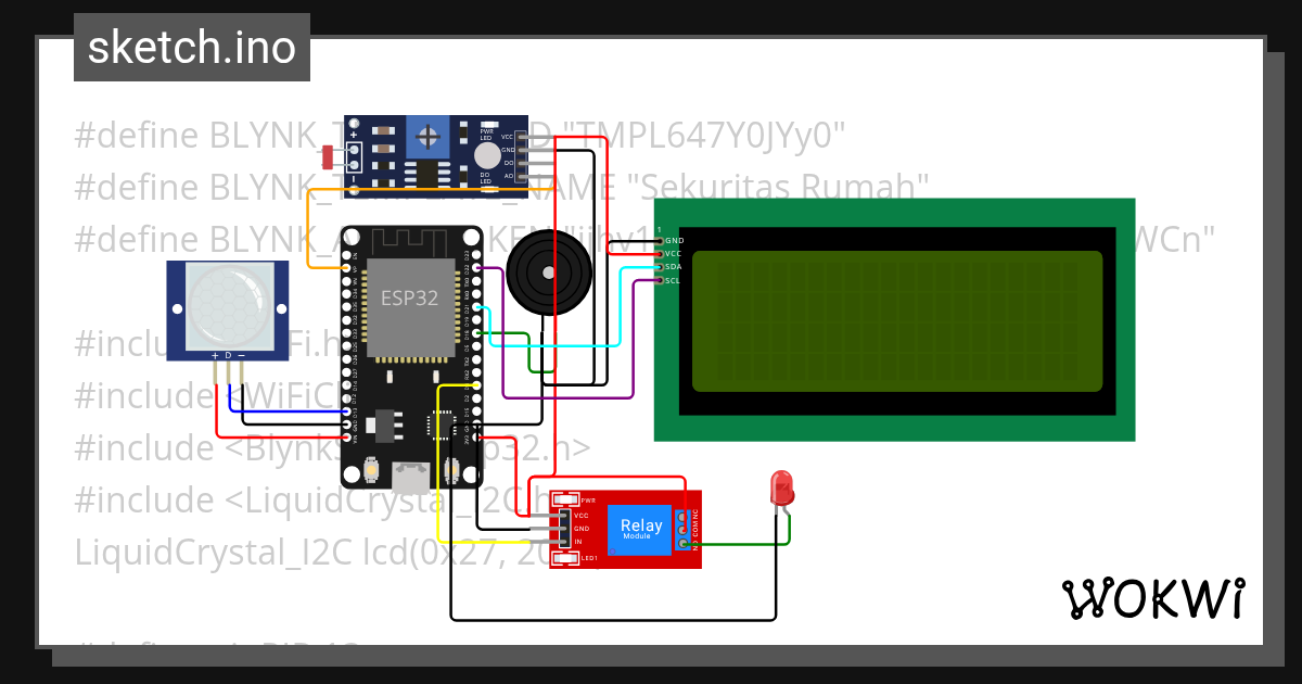 IMK - Sistem Sekuritas Rumah Copy - Wokwi ESP32, STM32, Arduino Simulator