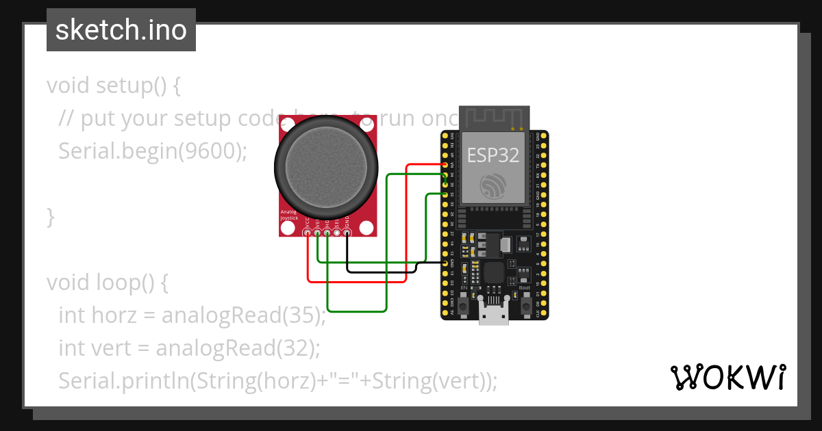 Joystick - Wokwi ESP32, STM32, Arduino Simulator