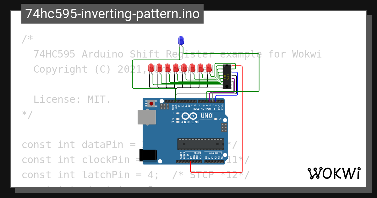 Sparkfun 74hc595 O Copy Wokwi Esp32 Stm32 Arduino Simulator