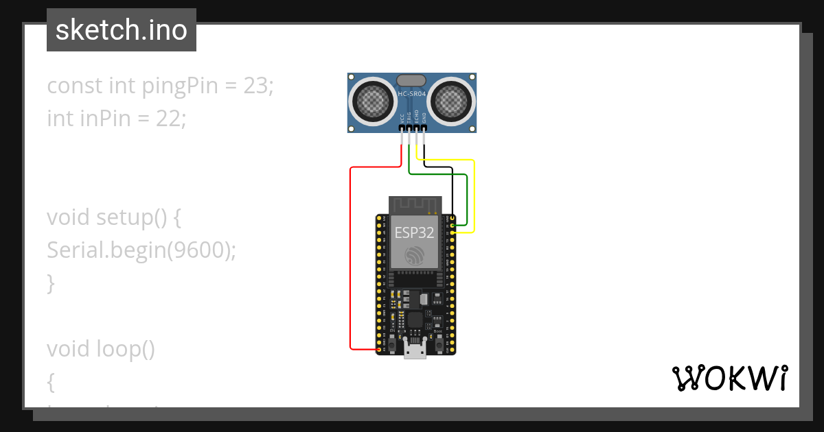 ultrasonic - Wokwi ESP32, STM32, Arduino Simulator
