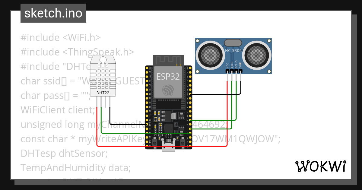 Dht And Ultrasound Wokwi Esp32 Stm32 Arduino Simulator 