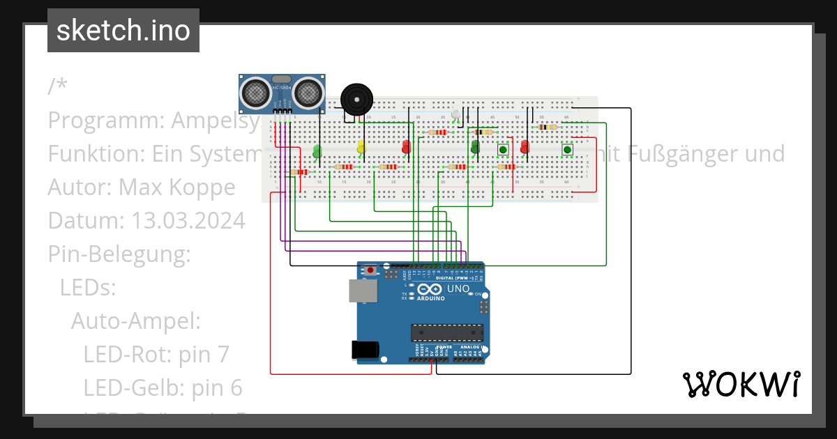 AmpelSystem - Wokwi ESP32, STM32, Arduino Simulator