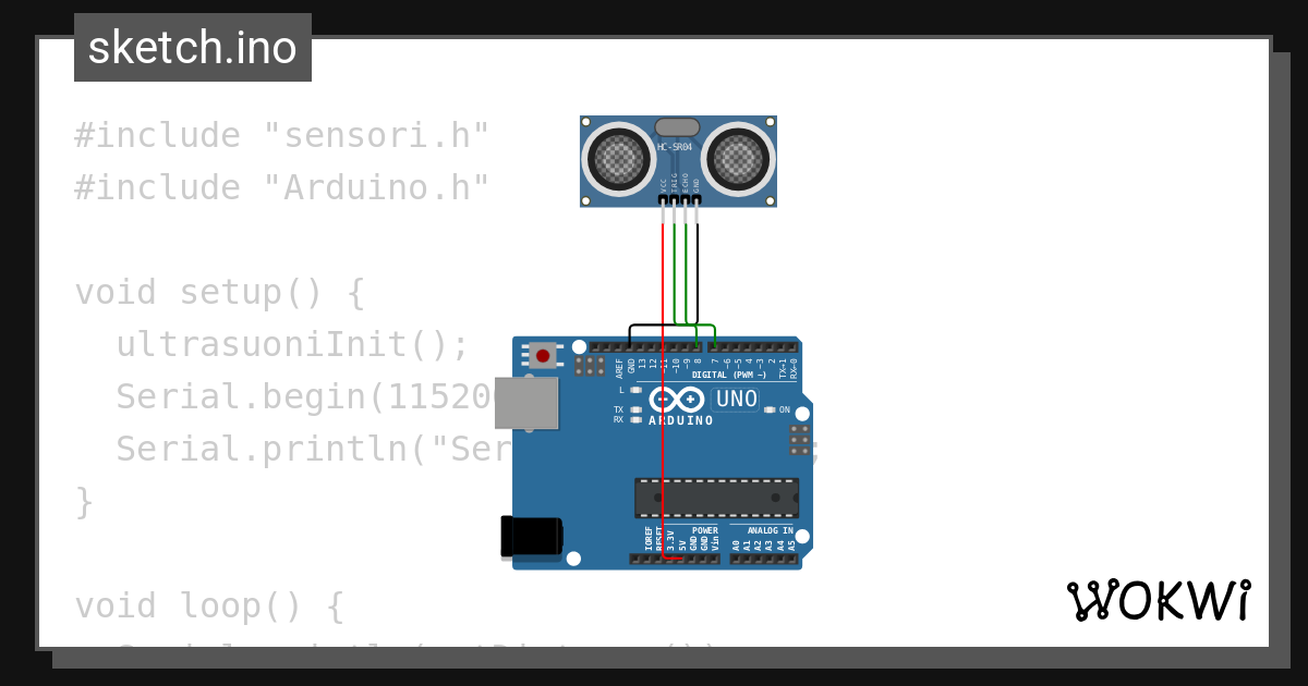 Sensore Wokwi Esp32 Stm32 Arduino Simulator