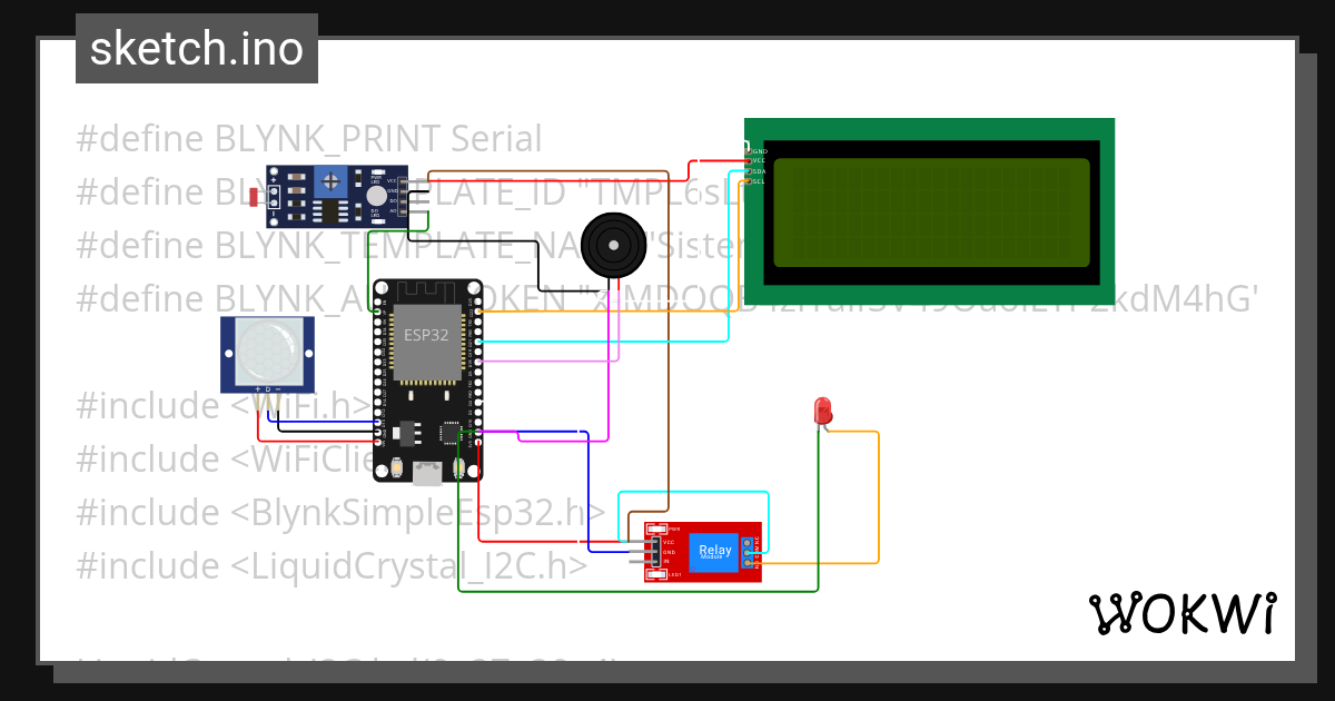 Sistem sekuritas rumah - Wokwi ESP32, STM32, Arduino Simulator