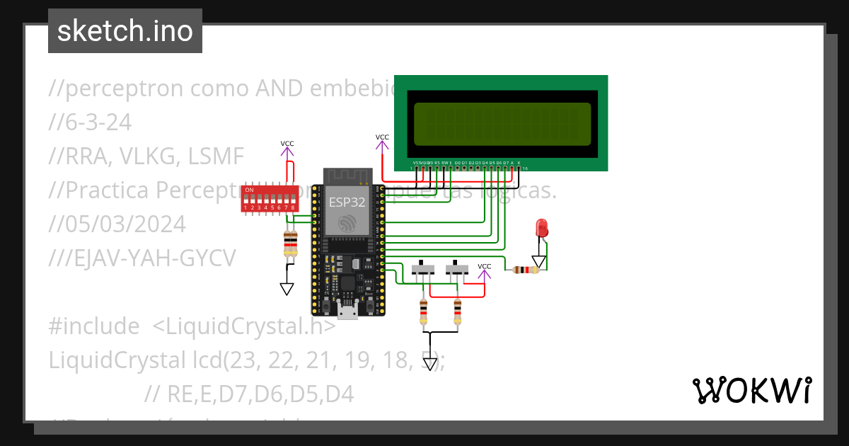 perceptron Copy - Wokwi ESP32, STM32, Arduino Simulator