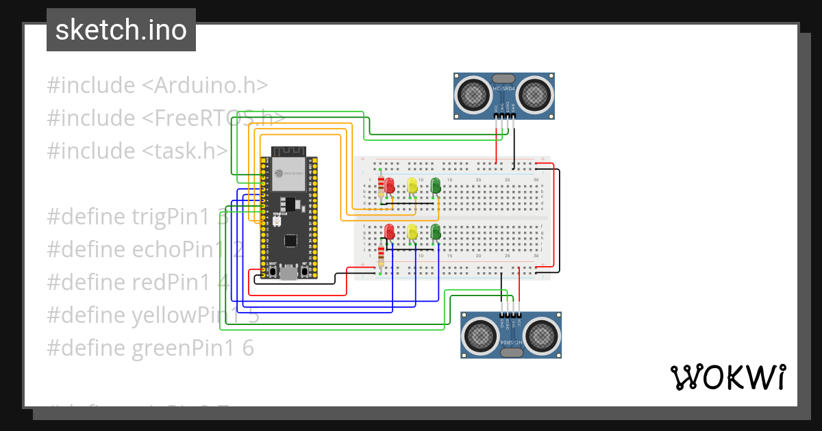 Semaforo Smart 2.0 ESP32 {P,N} - Wokwi ESP32, STM32, Arduino Simulator