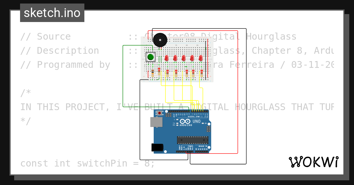 Chapter 08 Digital Hourglass Wokwi Esp32 Stm32 Arduino Simulator