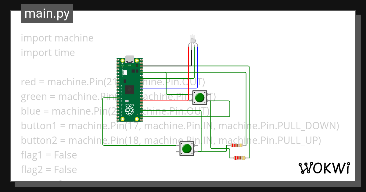 Led Button Copy - Wokwi ESP32, STM32, Arduino Simulator