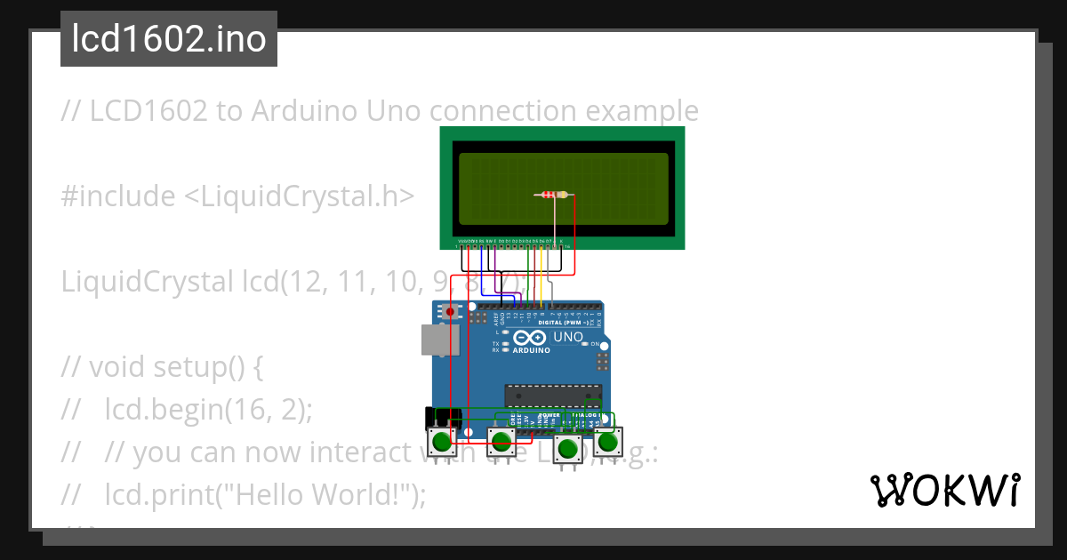 lcd1602.ino Copy - Wokwi ESP32, STM32, Arduino Simulator