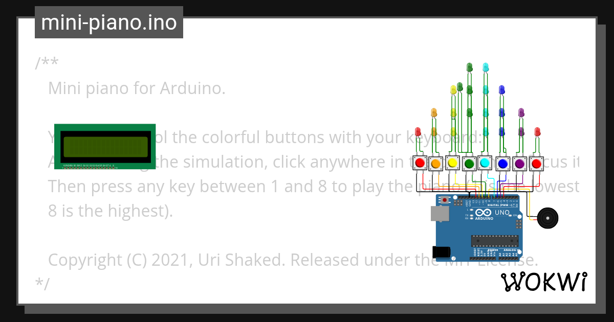 Mini Piano Hihi Copy Wokwi Esp32 Stm32 Arduino Simulator 