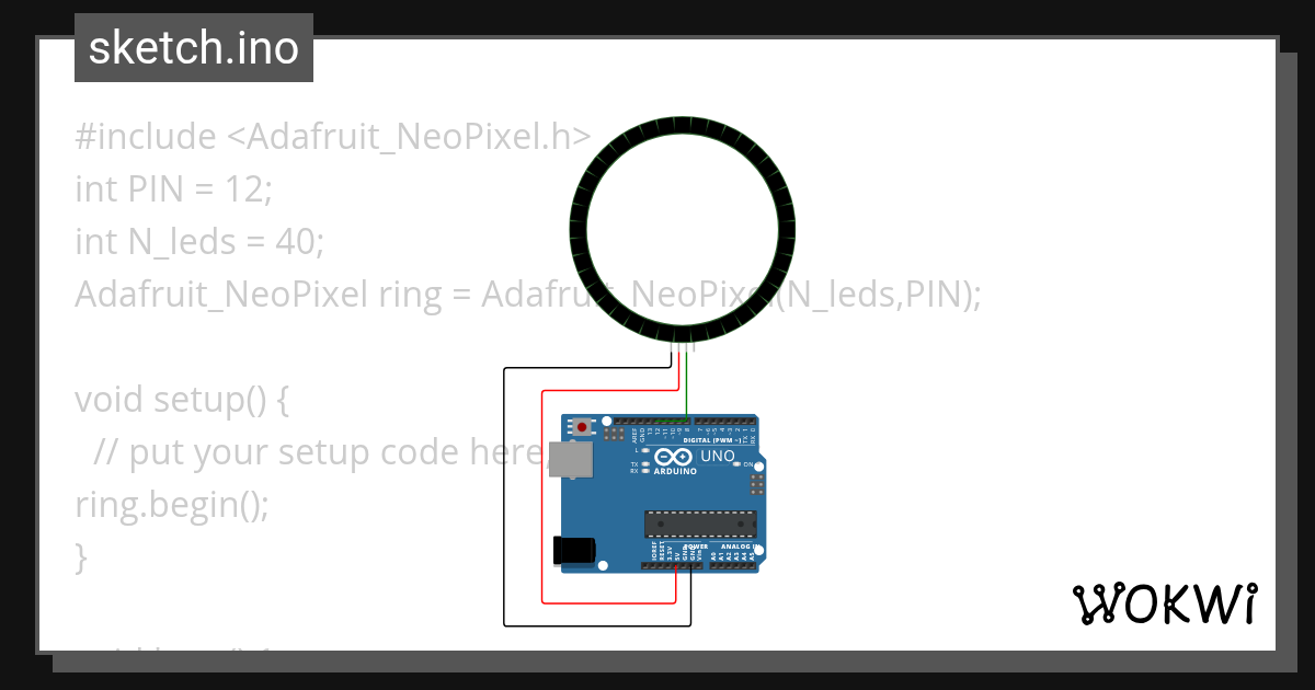Adv C285 40 Colorful Leds Wokwi Esp32 Stm32 Arduino Simulator 