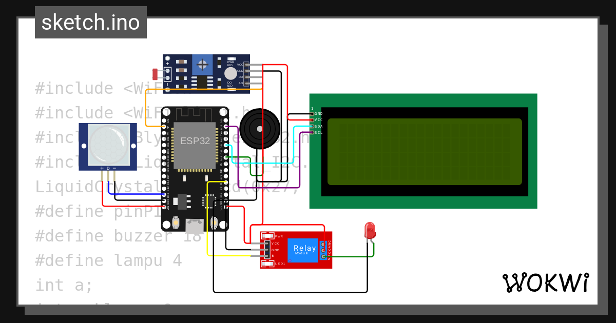 Sekuritas Rumah Wokwi Esp32 Stm32 Arduino Simulator 8283