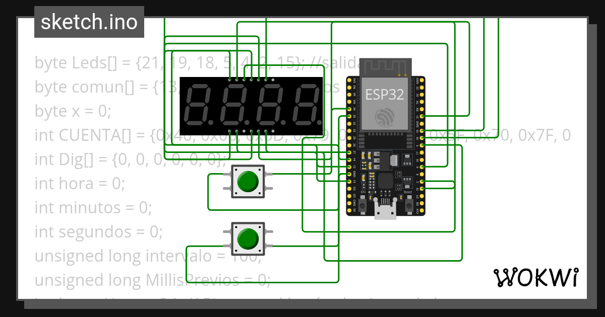 reloj sin las mamadas del didier - Wokwi ESP32, STM32, Arduino Simulator