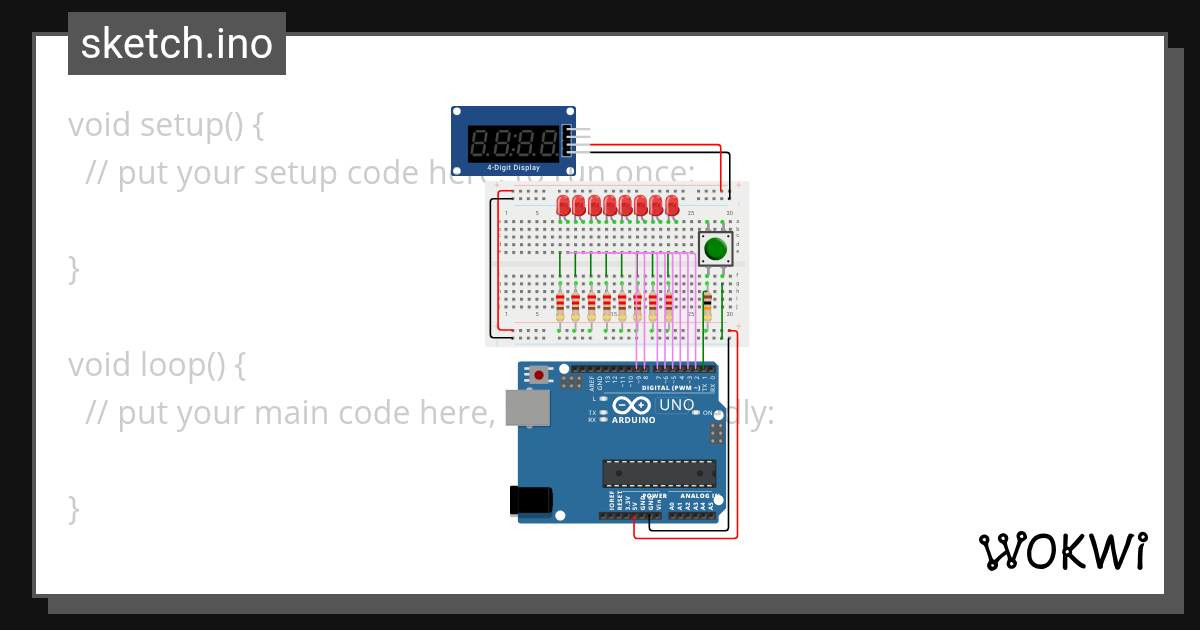 8 Bit Binary Counter Wokwi Esp32 Stm32 Arduino Simulator
