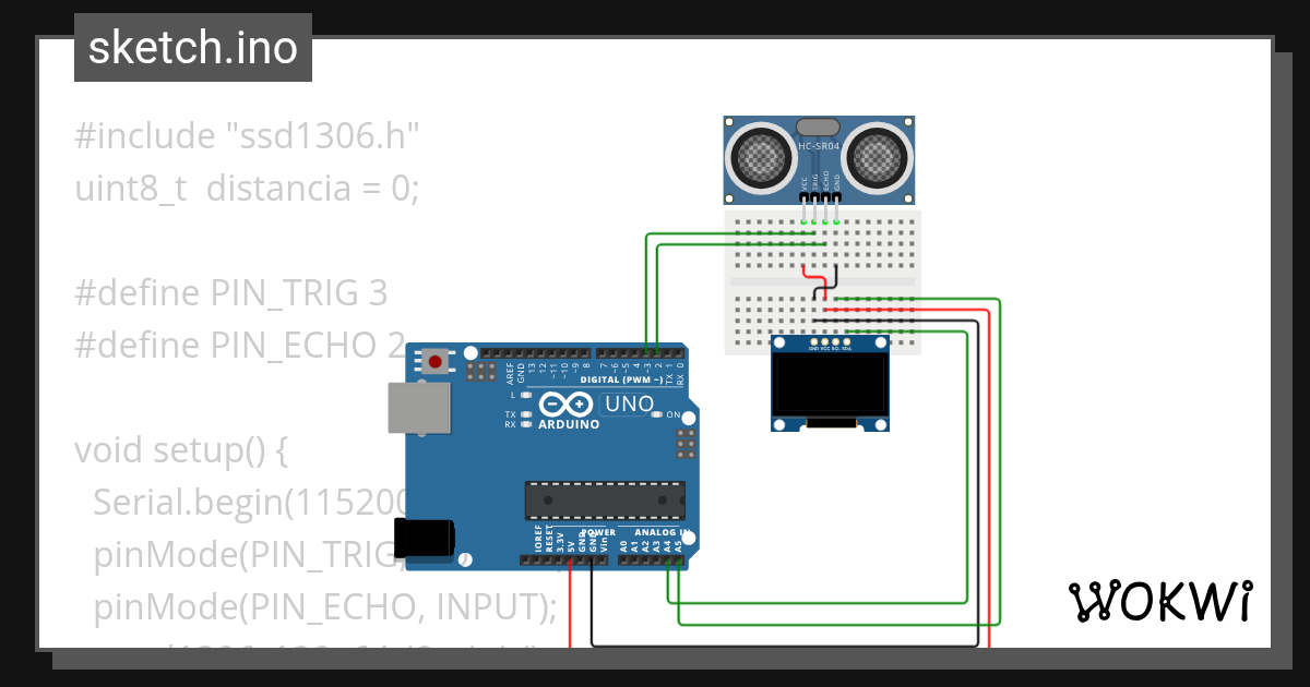 Distance Oled Wokwi Esp32 Stm32 Arduino Simulator 2168