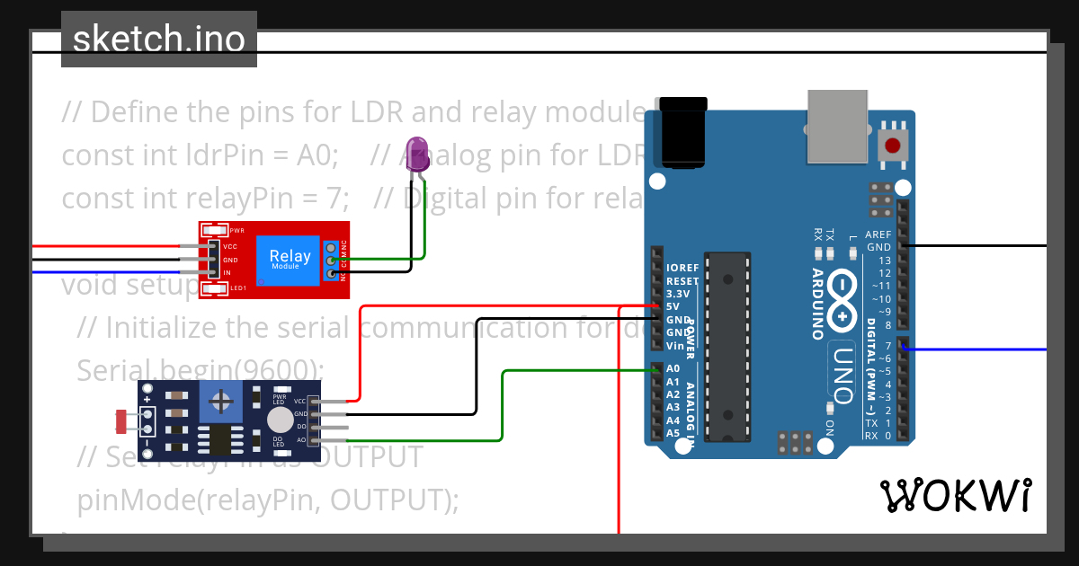 LDR STEERTLIGHT - Wokwi ESP32, STM32, Arduino Simulator