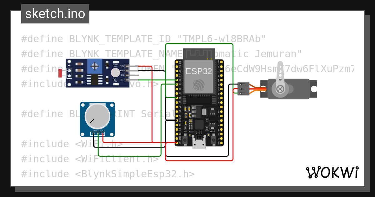 Automatic Jemuran Wokwi Esp32 Stm32 Arduino Simulator
