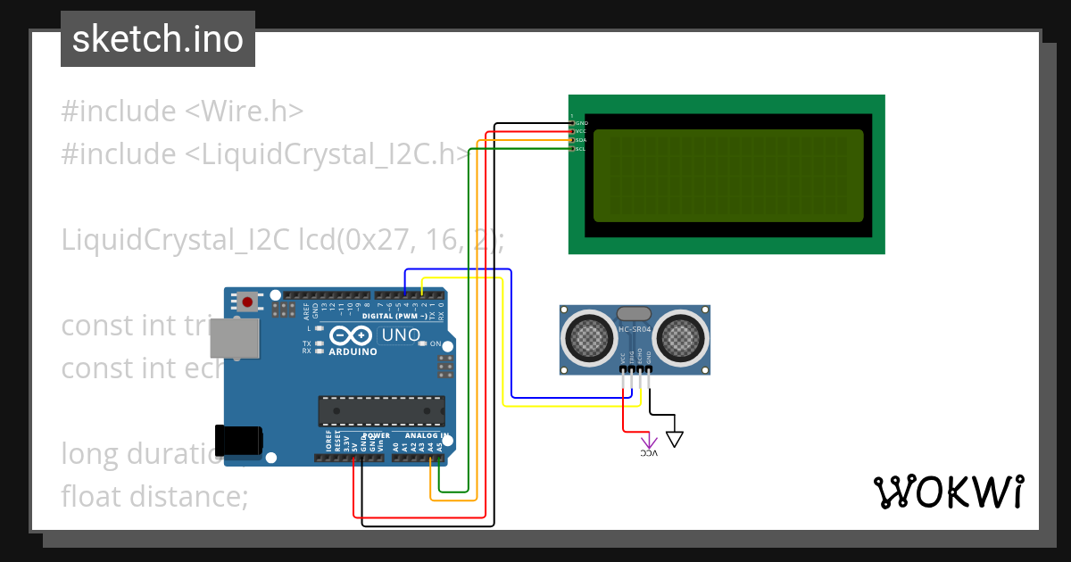 Volume Tangki bahan bakar - Wokwi ESP32, STM32, Arduino Simulator