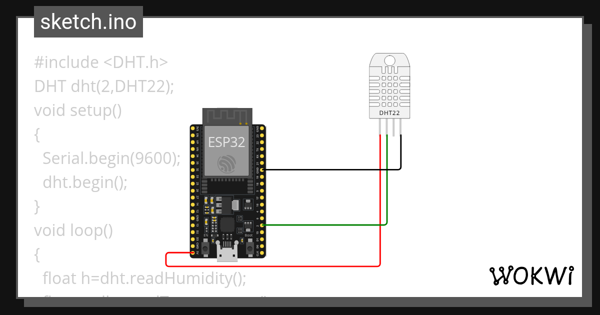 DHT SENSOR (13.03.24) - Wokwi ESP32, STM32, Arduino Simulator DHT SENSOR (13.03.24) - Wokwi ESP32, STM32, Arduino Simulator
