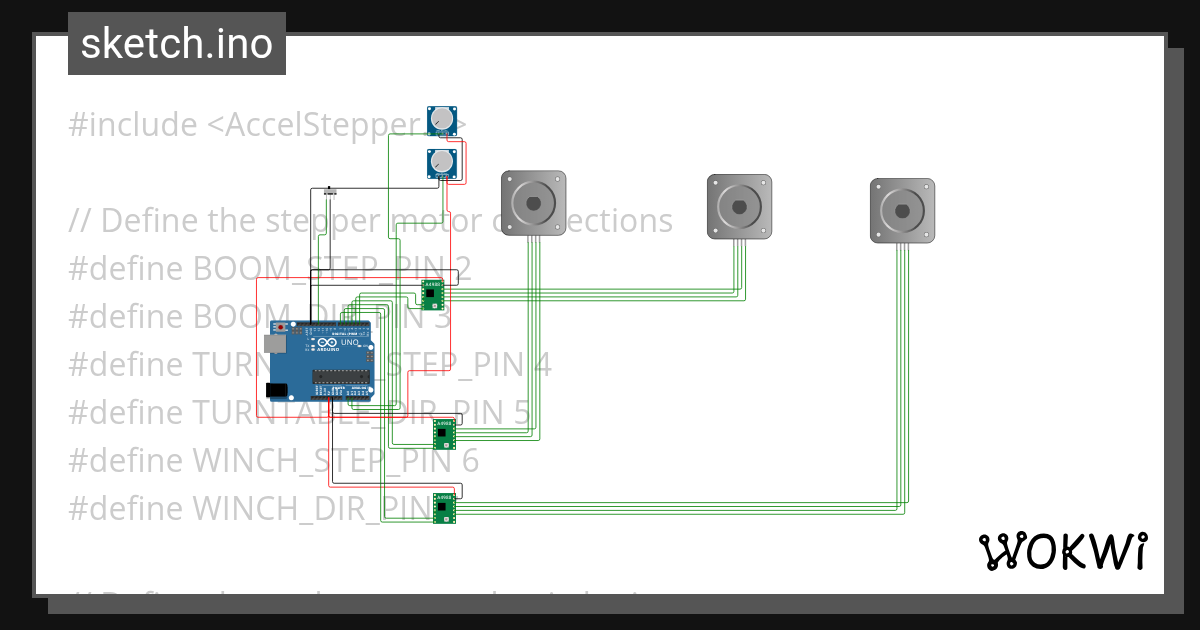Stepper Motor Practice - Wokwi ESP32, STM32, Arduino Simulator