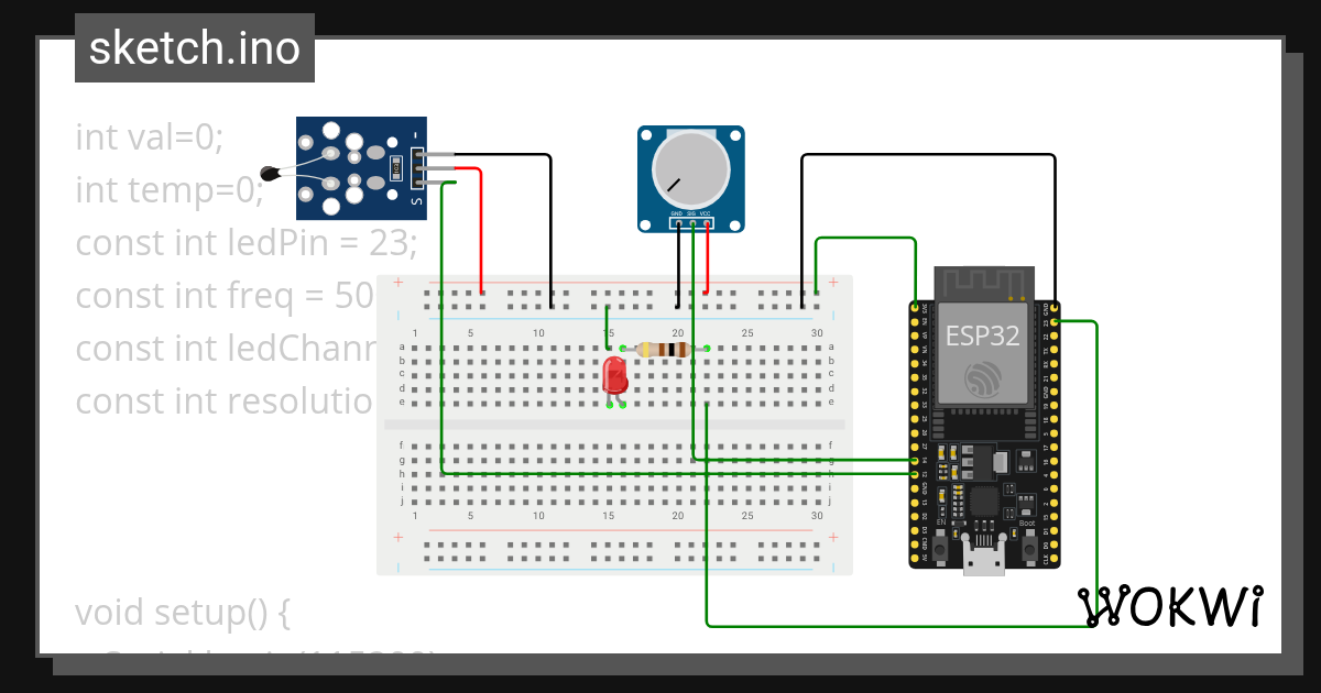 ADC Digital Input - Wokwi ESP32, STM32, Arduino Simulator