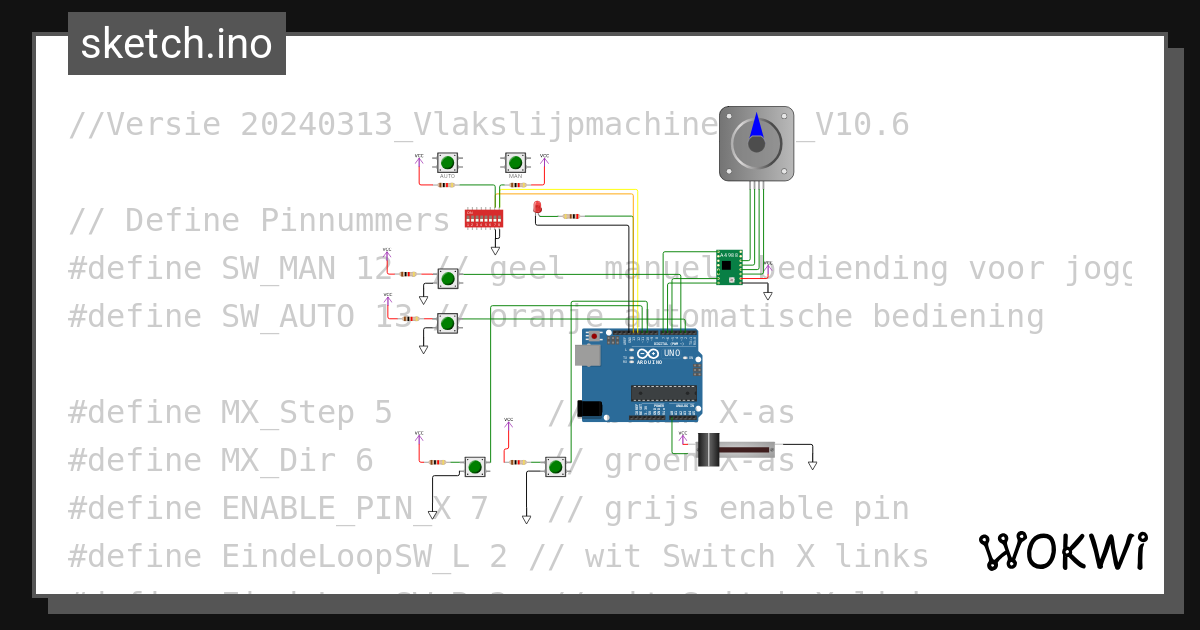 20240313vlakslijpmachinexasv106 Wokwi Esp32 Stm32 Arduino Simulator