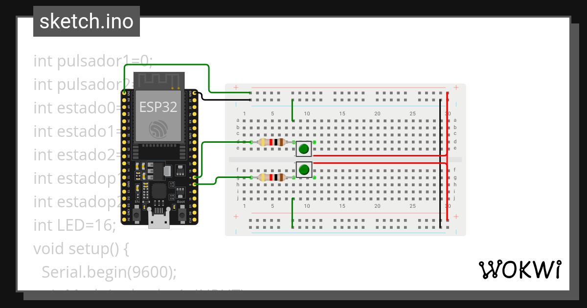 TRABAJO 2 - Wokwi ESP32, STM32, Arduino Simulator