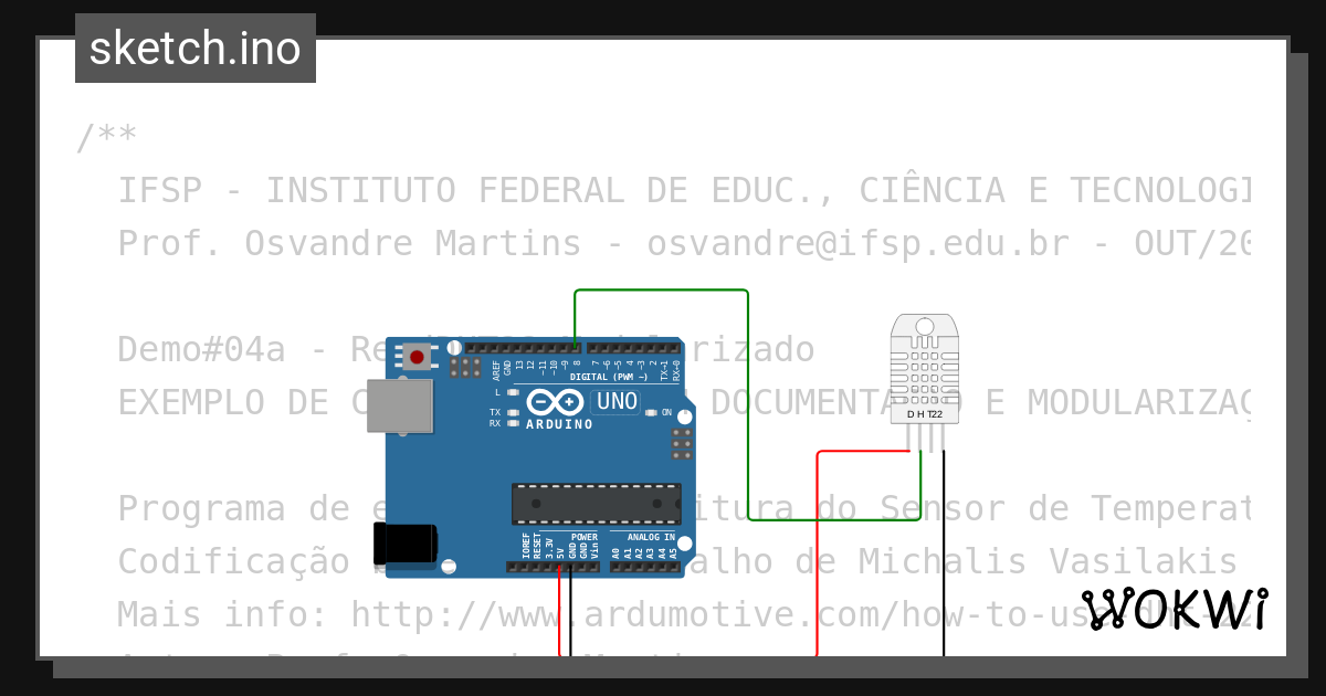 Biblioteca Sensor Wokwi Esp32 Stm32 Arduino Simulator 
