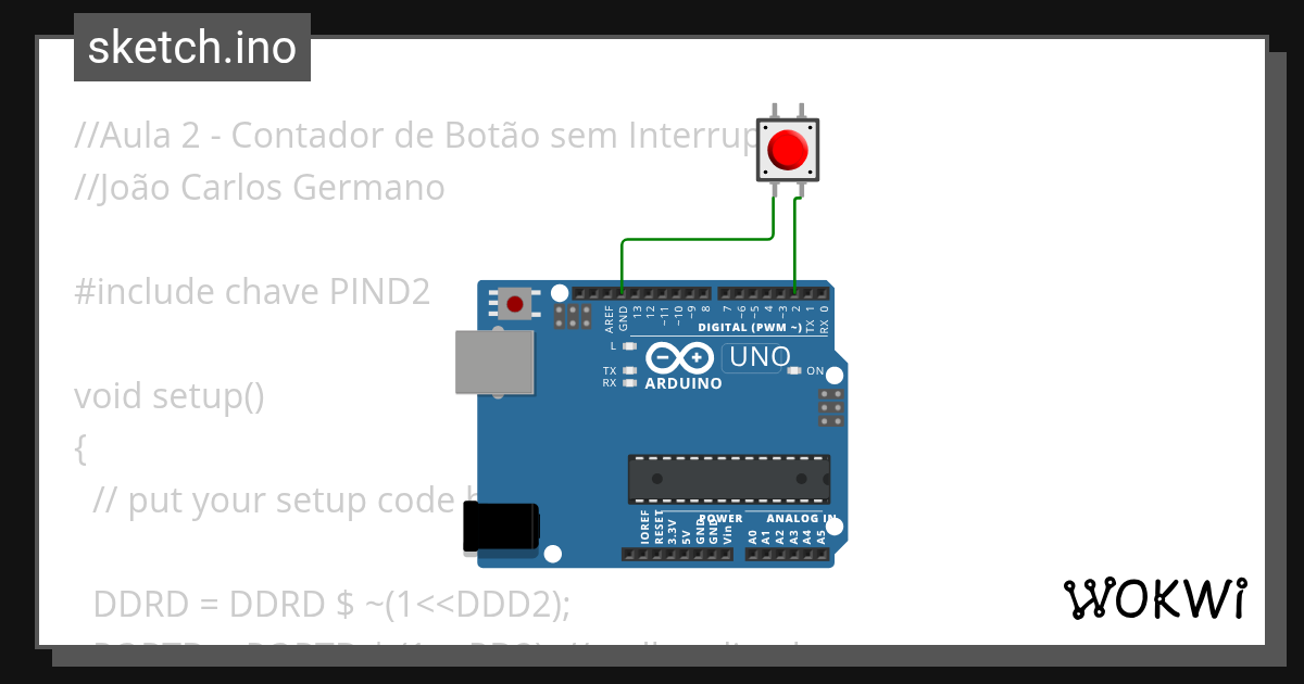 Germano aula 2 - Wokwi ESP32, STM32, Arduino Simulator
