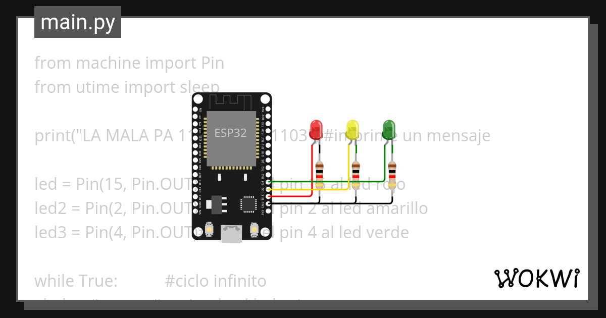leds breihnner david meneses medina - Wokwi ESP32, STM32, Arduino Simulator