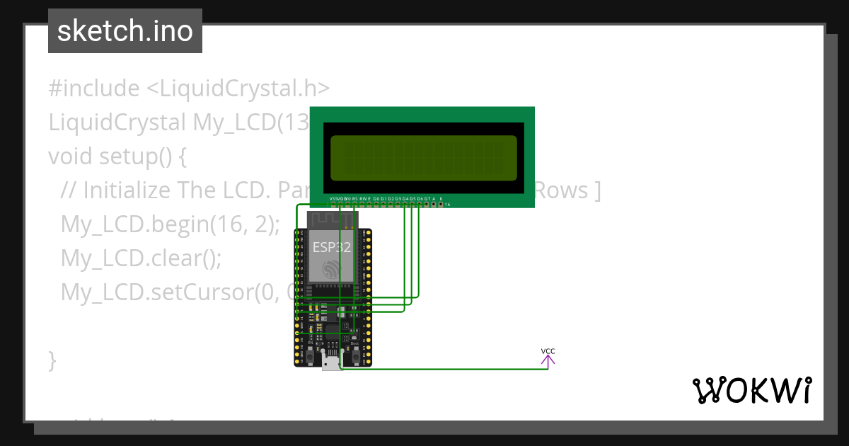 Embeddedlcd Message Wokwi Esp32 Stm32 Arduino Simulator 