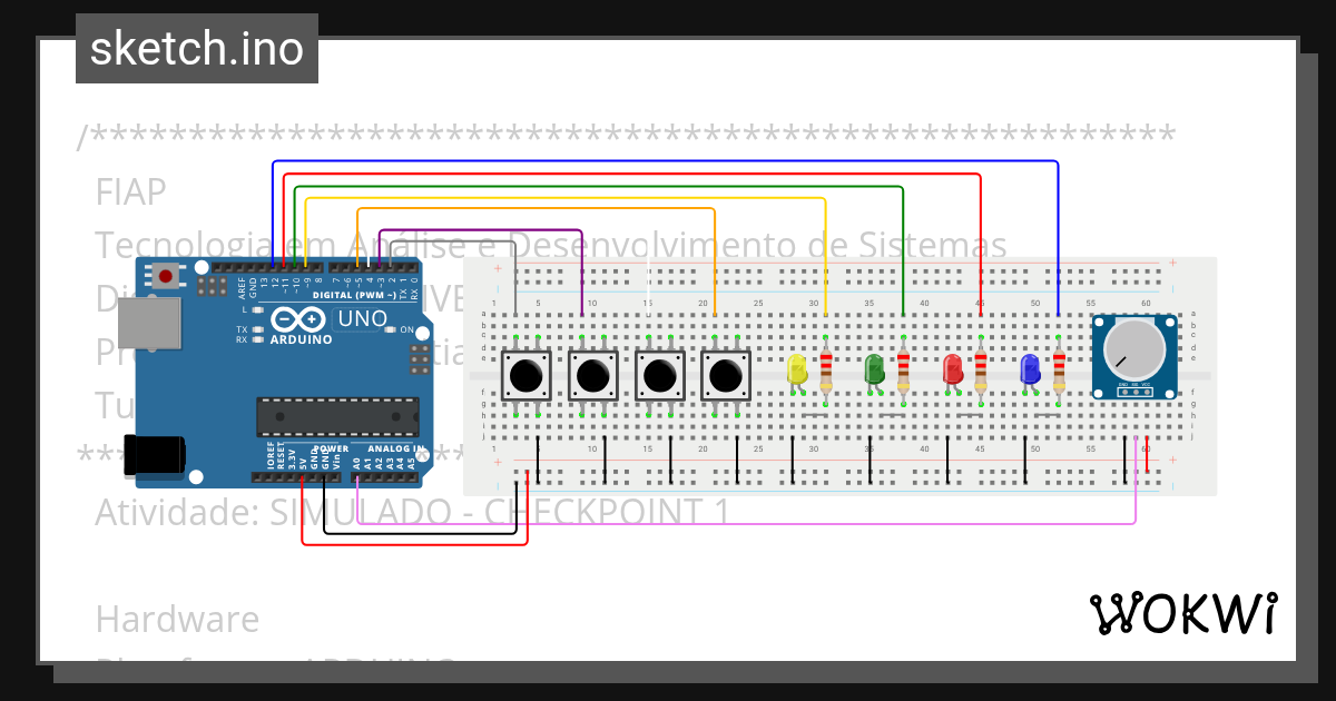 Simulado para CP1 - Wokwi ESP32, STM32, Arduino Simulator