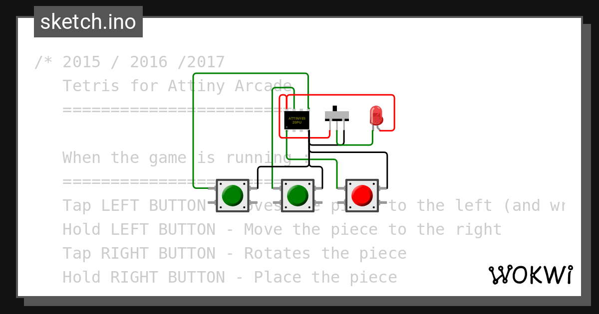 Game Attiny Wokwi Esp32 Stm32 Arduino Simulator 6805