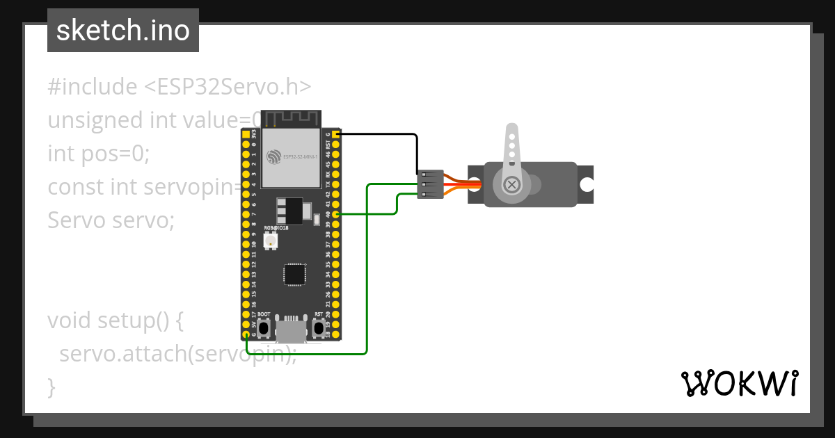 Servo Motor Wokwi Esp32 Stm32 Arduino Simulator 