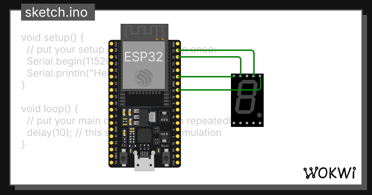 seven layer project - Wokwi ESP32, STM32, Arduino Simulator
