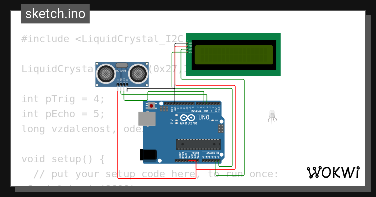 Ultrzvukovy Senzor Wokwi Esp32 Stm32 Arduino Simulator 1021