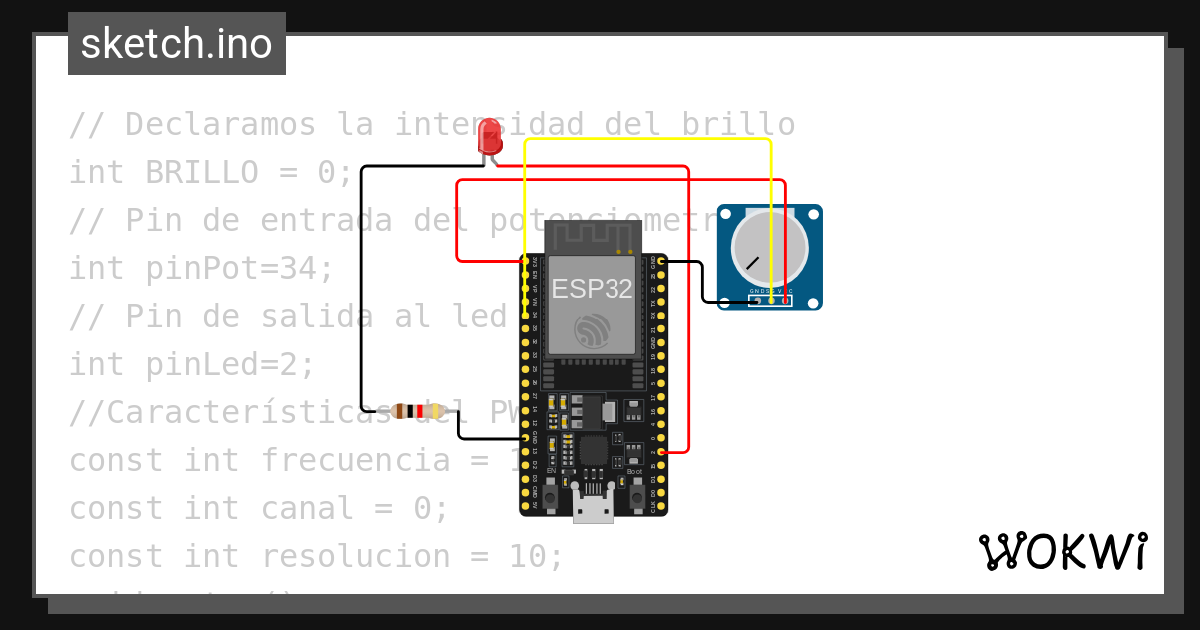 Ledpotenciometro Wokwi Esp32 Stm32 Arduino Simulator 7158