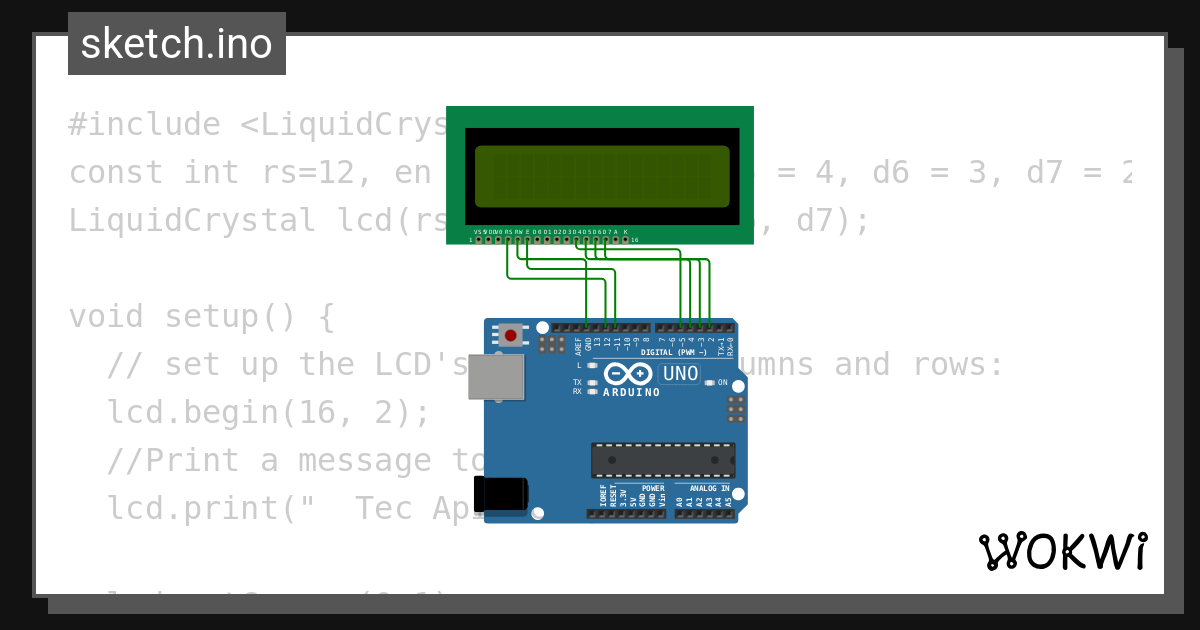 Lcd Tec Wokwi Esp32 Stm32 Arduino Simulator