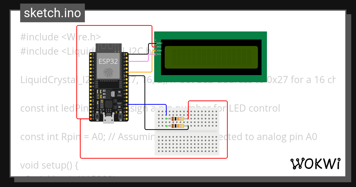 VOLTMETER SHIT - Wokwi ESP32, STM32, Arduino Simulator