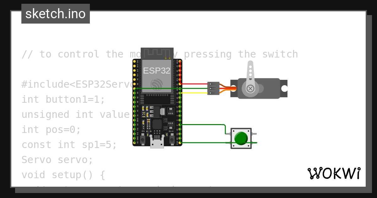Day2 Assignment Servo Motor With Wsitch Control Wokwi Esp32 Stm32 Arduino Simulator