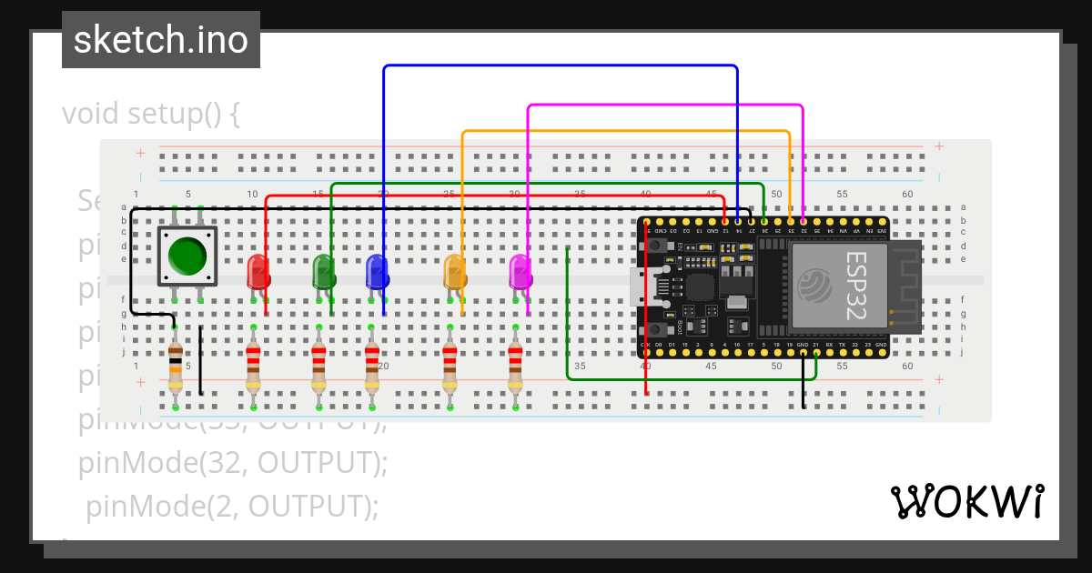 Abecedario - Wokwi ESP32, STM32, Arduino Simulator