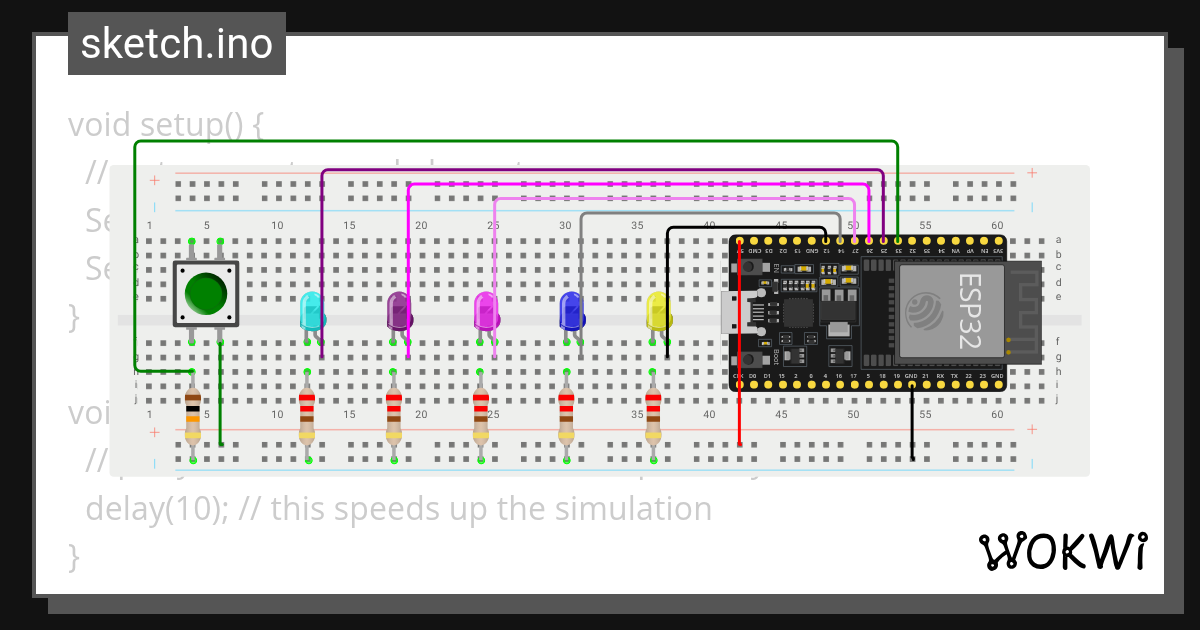 Mariana Gomez Reto 5 Leds Wokwi Esp32 Stm32 Arduino Simulator 8831