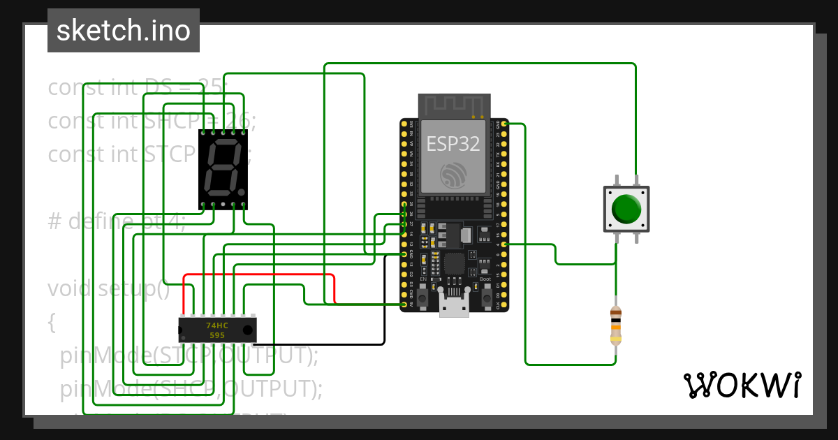 Esp32 74hc595 Copy Wokwi Esp32 Stm32 Arduino Simulator 5571