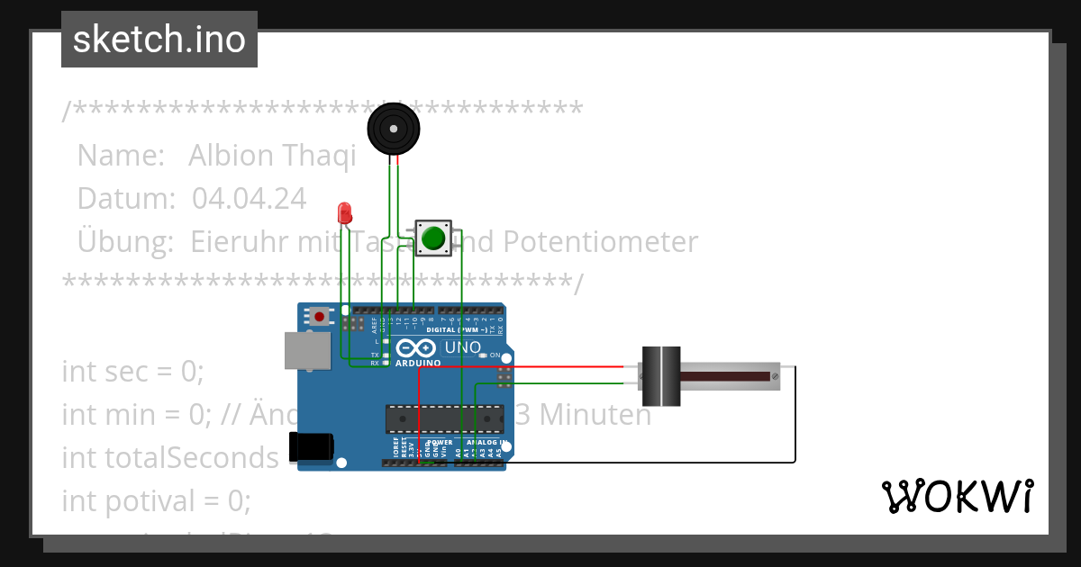 Potentiometer - Wokwi ESP32, STM32, Arduino Simulator
