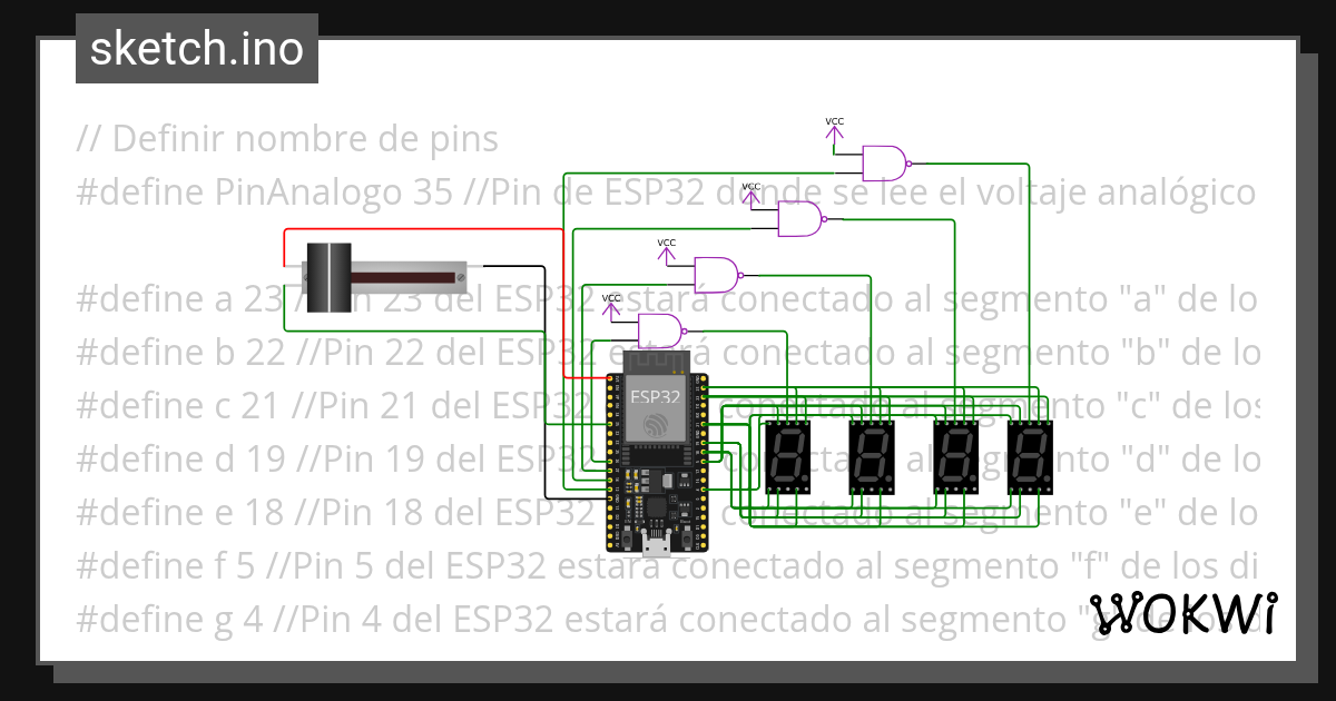 ADC 7 segmentos Copy - Wokwi ESP32, STM32, Arduino Simulator
