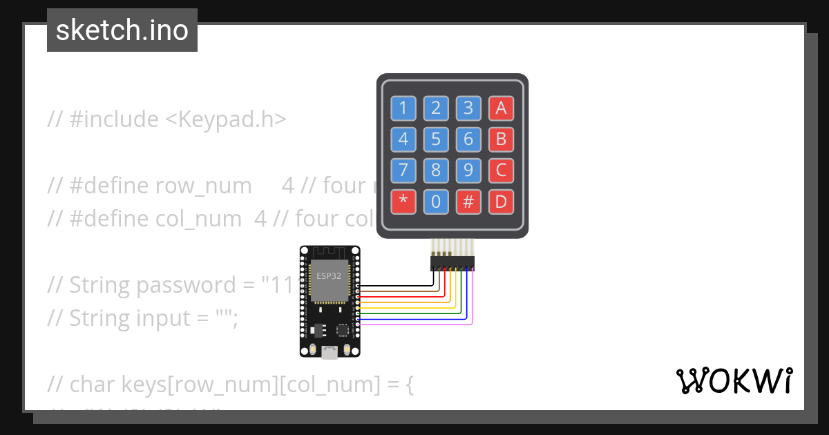 keypad - Wokwi ESP32, STM32, Arduino Simulator