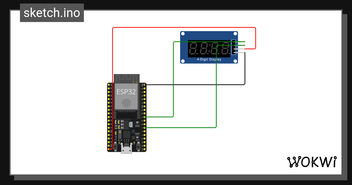 Clock Wokwi Esp32 Stm32 Arduino Simulator 
