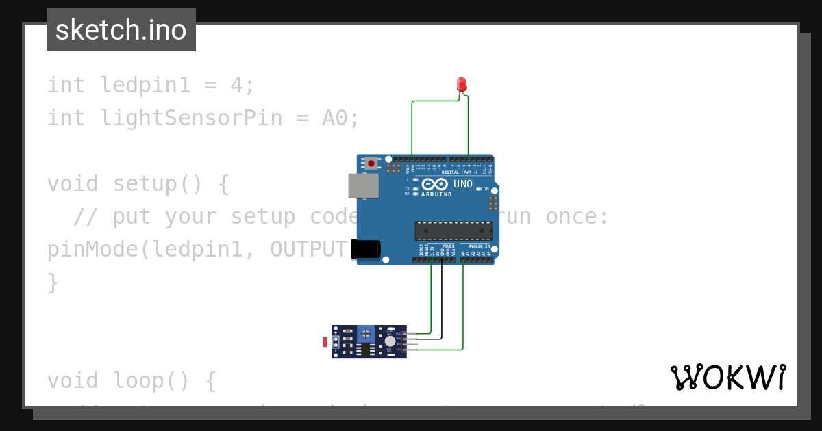 光敏电阻呼吸灯 Wokwi Esp32 Stm32 Arduino Simulator