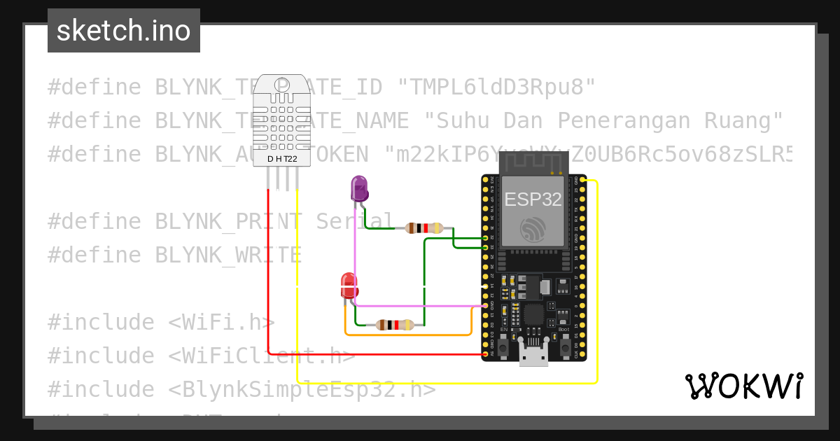 Suhu Dan Penerangan Ruang Wokwi Esp32 Stm32 Arduino Simulator